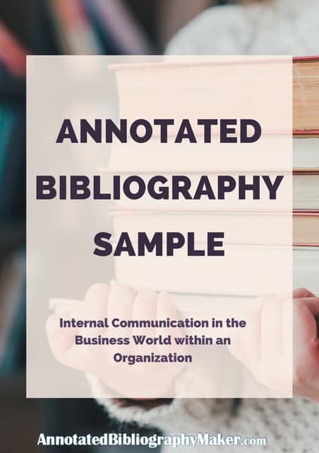 Annotated Bibliography Topics | PDF