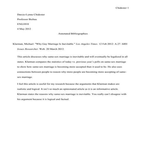 Annotated bibliographies | PDF