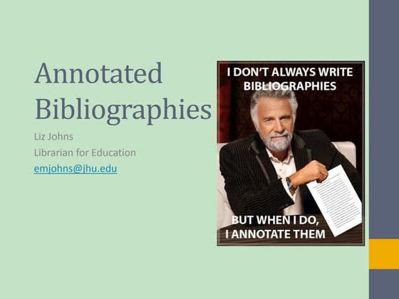 Sample MLA Annotated Bibliography | PDF