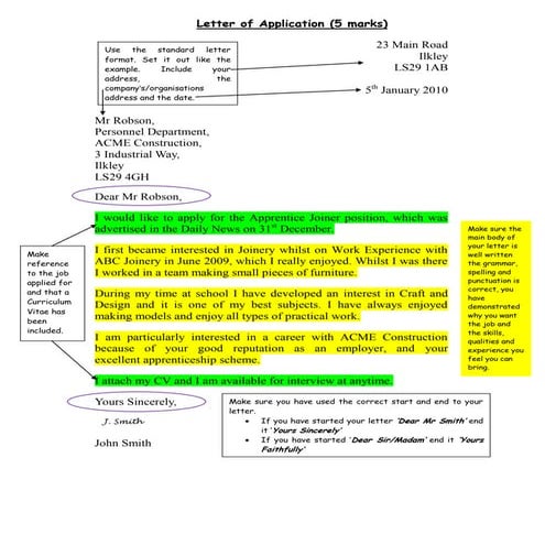 Annotated guide to exemplar letter | PDF