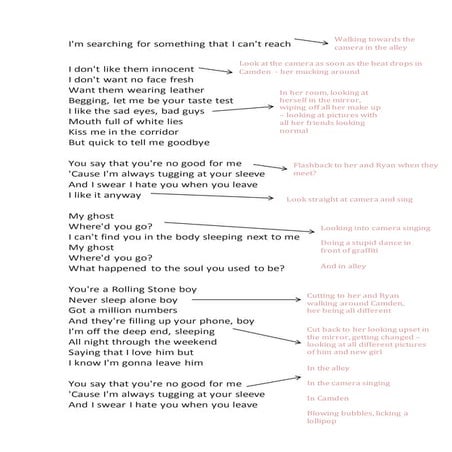 Annotated lyrics - Mirphy | DOCX