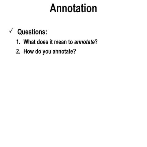 Annotating a text 1213 | PPT