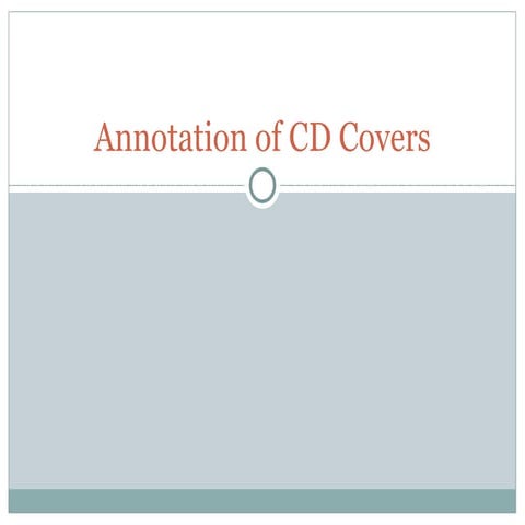 Codes and conventions of album covers | PDF