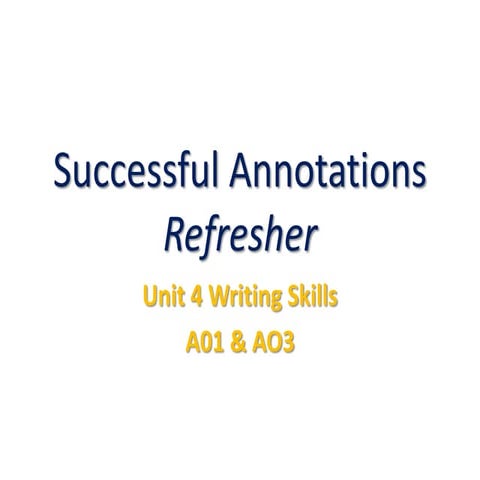 Annotations workshop | PPTX