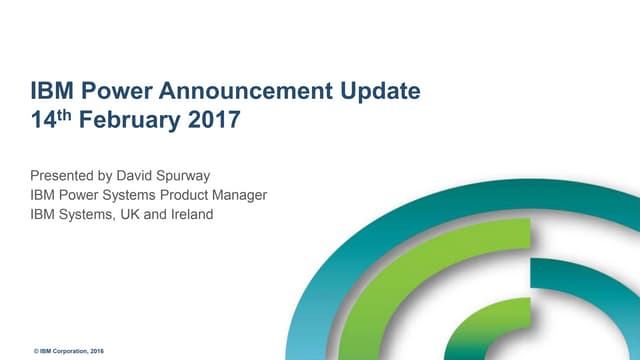 Ibm Power Systems Announcement Update Pptx Cloud Computing Internet