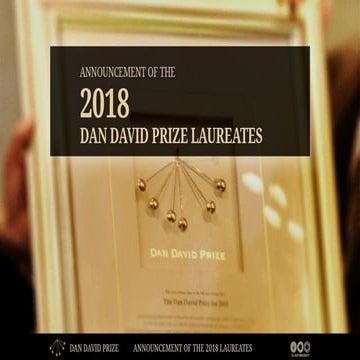 Dan David Prize 2018 Laureates Announcement | PPT