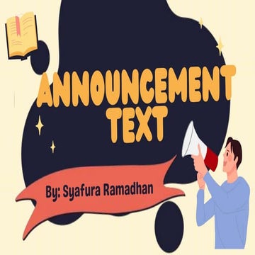 ANNOUNCEMENT (1).pptx harus kali ah 40 kata | PPTX | Education