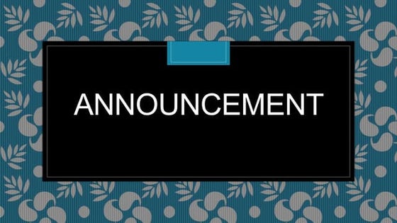 Definition of Announcement class 10 on the first semester | PPT