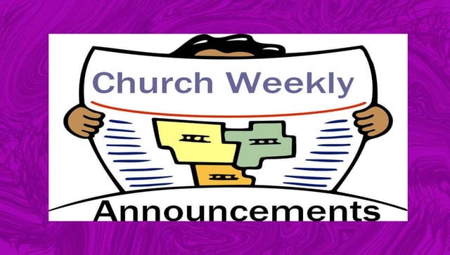 Church Announcement Clipart