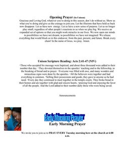 Announcements and Opening Prayer October 19, 2014 | PPT