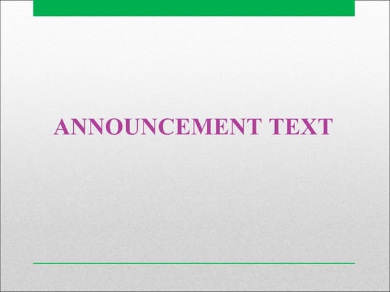 Contoh Announcement Dalam Bahasa Inggris