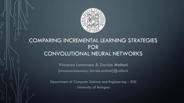 Comparing Incremental Learning Strategies For Convolutional Neural Networks Ppt