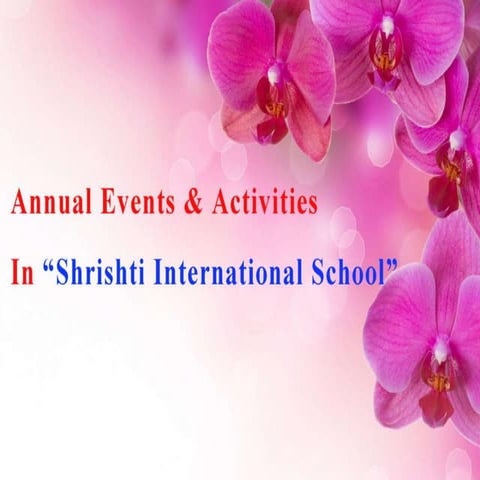 Annual Events & Activities at Shrishti International School | PPTX