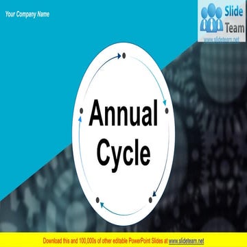 Annual Cycle For Planning Each Month Highlighting Four Periods Arrow | PPT
