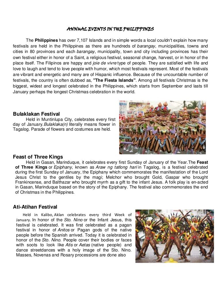 Annual events in the philippines