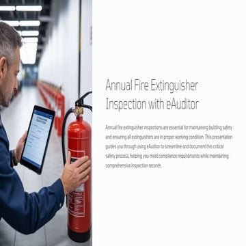 Annual Fire Extinguisher Inspection with eAuditor Audits & Inspections ...