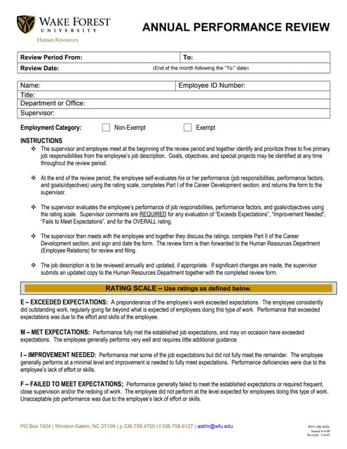 Sample employee performance review | PDF