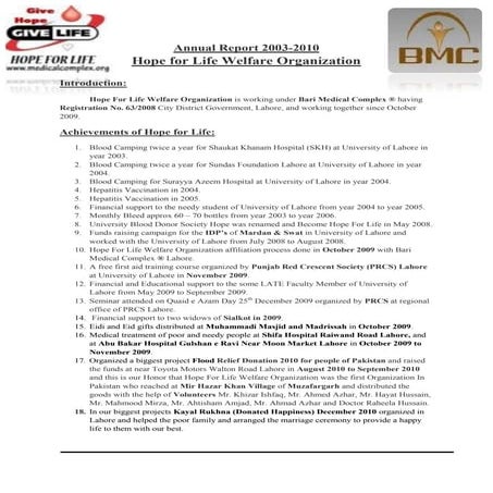 Annual Report 2003-2010 | PDF