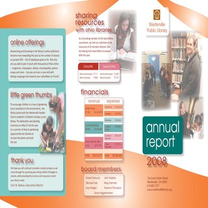 Annual Report 2008: Westerville Library | PDF
