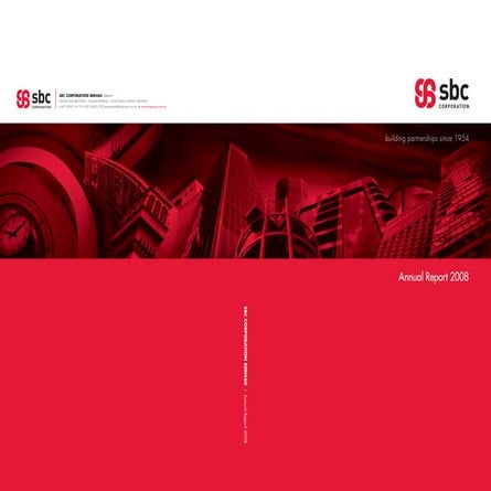 SBC Corporation Berhad: Annual Report 2008 5400kb | PPT