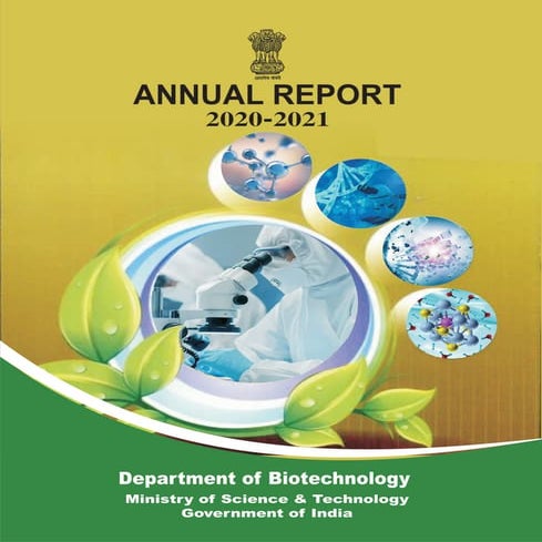 Annual report 2021 department of biotechnology-p125 | PDF