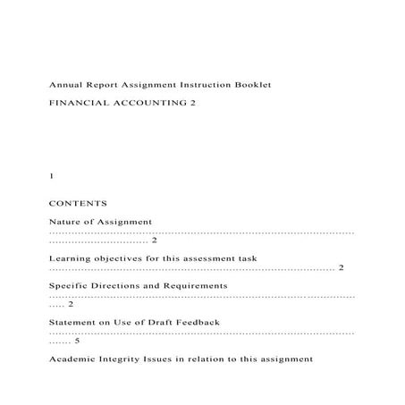 Annual Report Assignment Instruction Booklet FINANCIAL A.docx