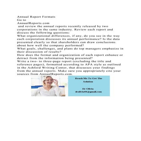 Annual Report FormatsGo to AnnualReports.com and review the an.docx
