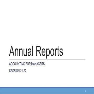 Annual Reports Disclosure required under the | PPTX