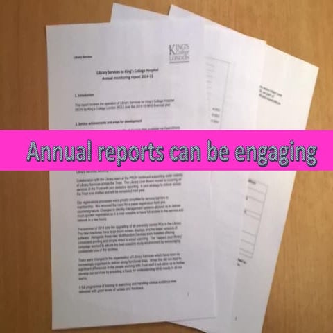 Annual reports can be engaging | PDF