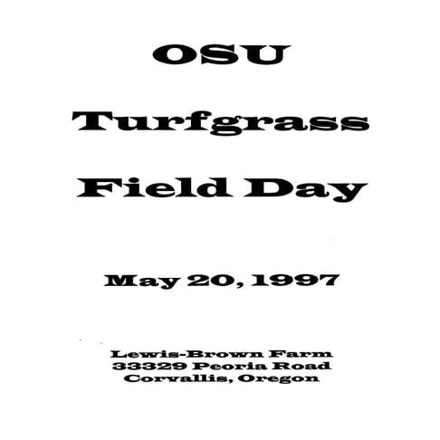 1997 Annual Student Field Day | PDF