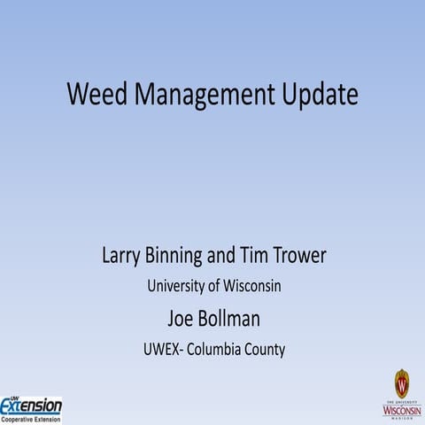 Annual weed management | PPT