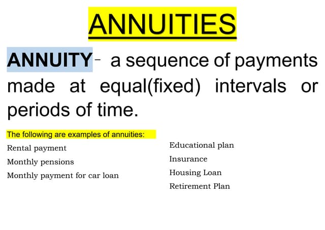 General Annuity PPT -General Mathematics | PPTX
