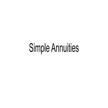 Annuities general and simple annuities.. | PPTX