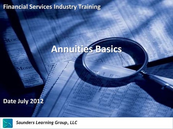 Introduction to Annuities | PPT