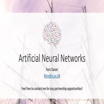 Artificial Neural Networks Pointers Ppt 