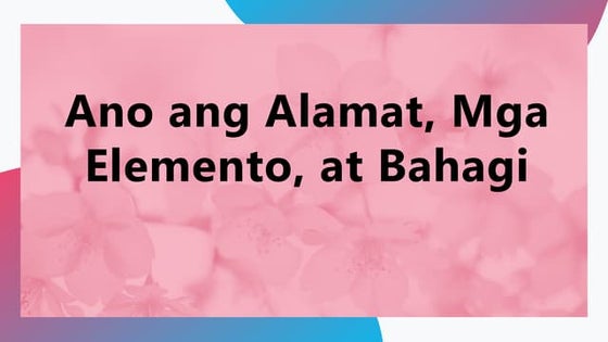 Elemento ng kuwento | PPTX