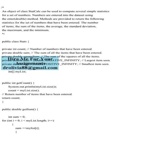 An object of class StatCalc can be used to compute several simp.pdf