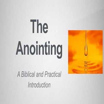 Anointing 1 | PDF