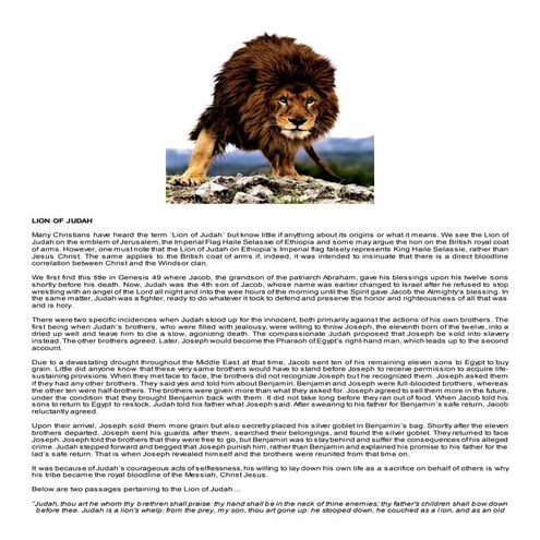 LION OF JUDAH | DOC