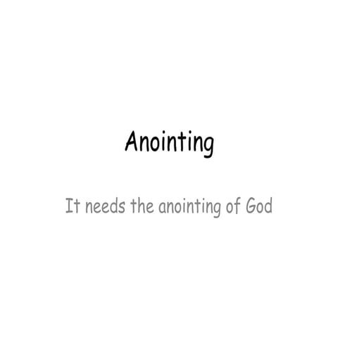 Ps P Ntlatywa Teaching on Anointing | PPTX