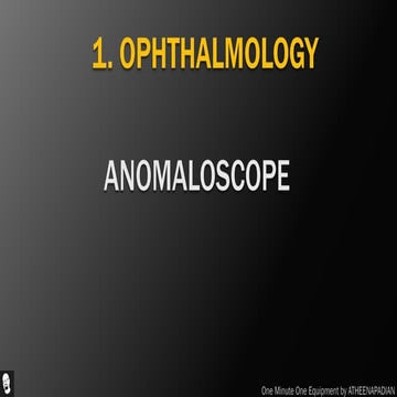 Anomaloscope - Medical Equipment | PDF