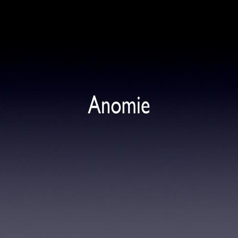 Anomie stefan powerpoint | PPT