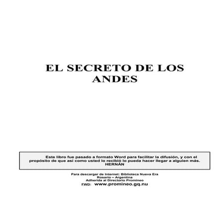 Anon el secreto de los andes | DOC