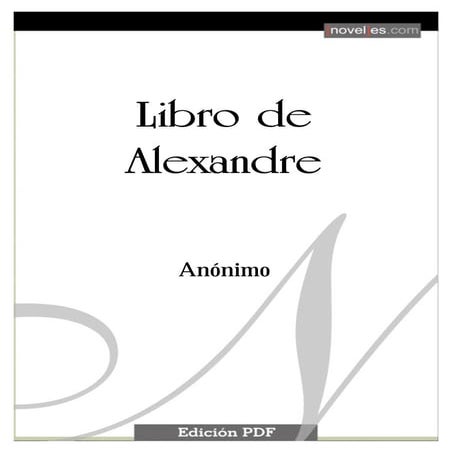Anonimo libro de alexandre | PDF