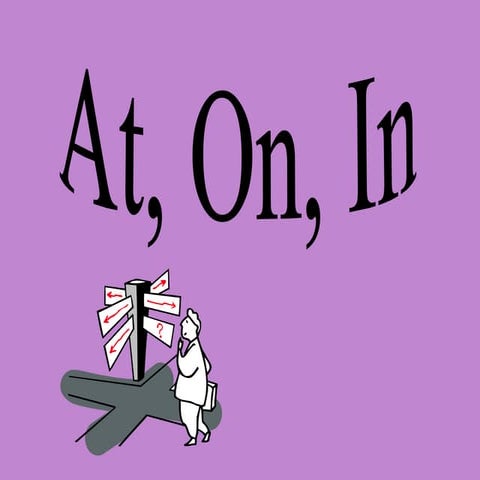 Prepositions power point presentation, at on in. | PPT