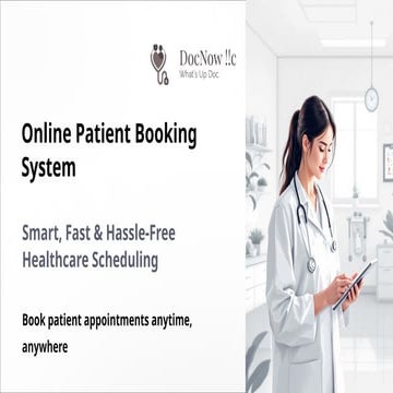 Online Patient Booking System for Easy Appointments | PPTX
