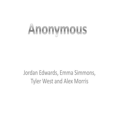 Anonymous | PPTX