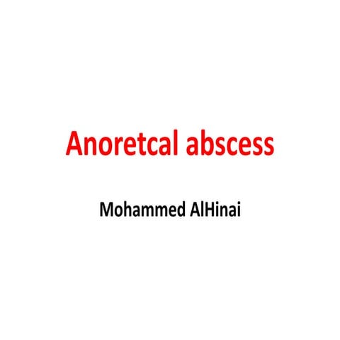 Anorectal abscess | PDF