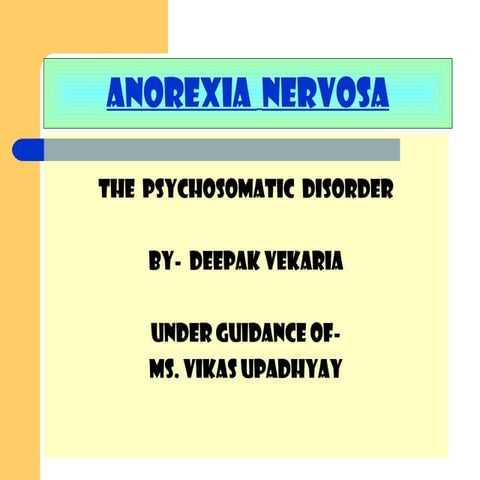 Anorexia nervosa | PPT