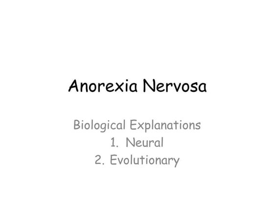 Eating Behaviour - AQA A level Psychology Revision | PPT